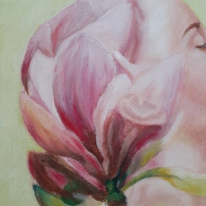 Magnolia, Female Portrait, Oil Painting - Etsy
