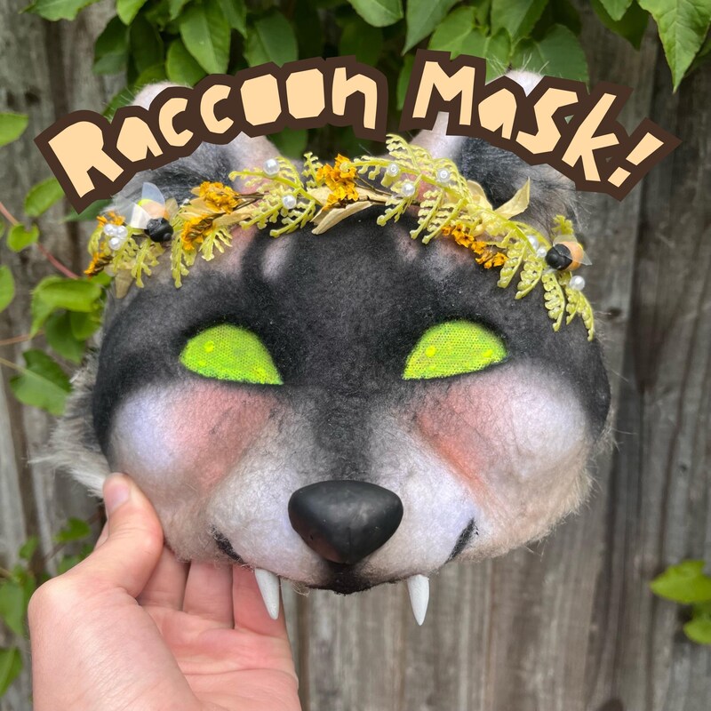 Therian Raccoon Mask - Etsy
