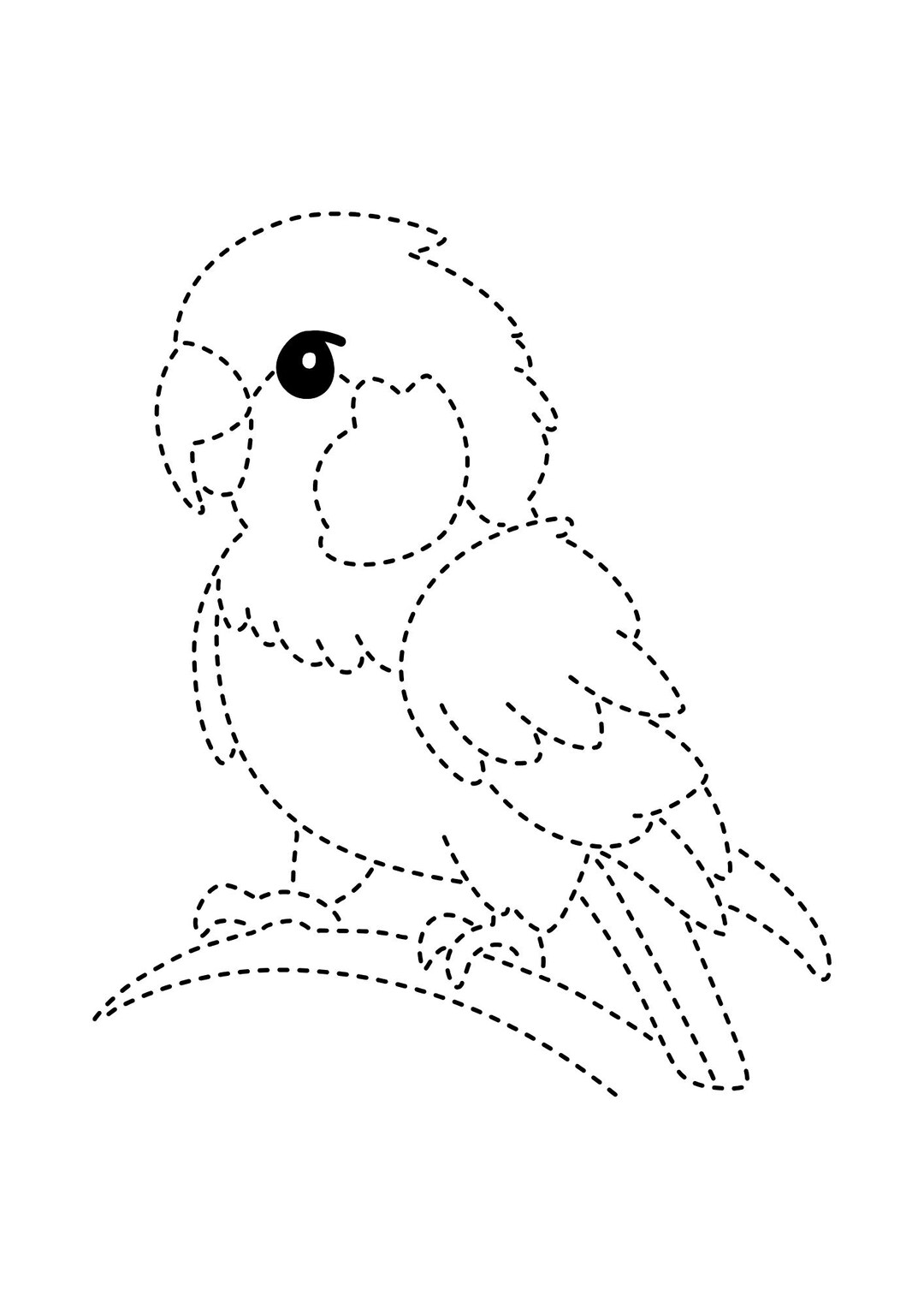 Trace and Color Worksheets for Kids | Black and White Printable PDF ...