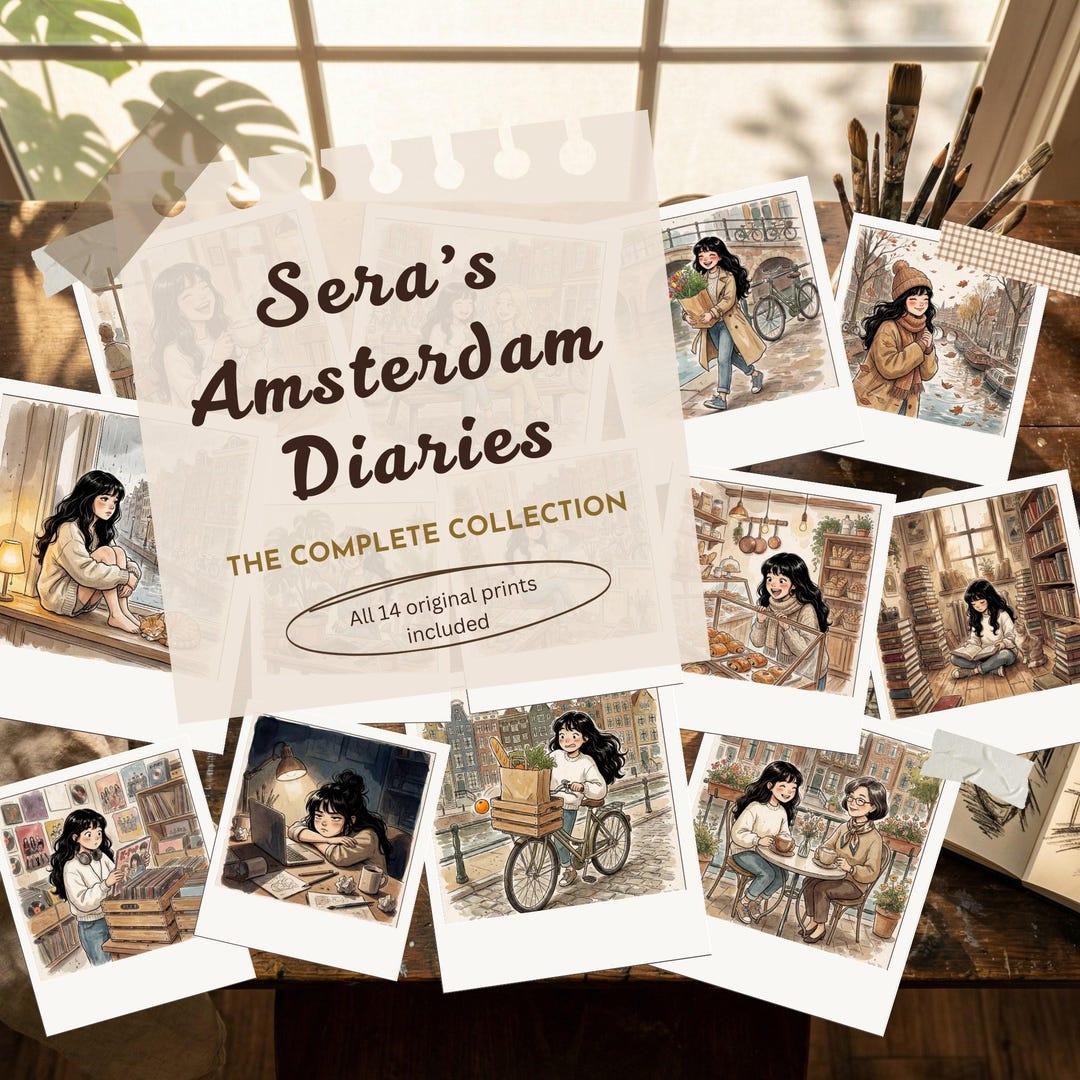 Vision Board & Journaling Image Set: Cozy Lo-fi Anime Prints, Amsterdam ...