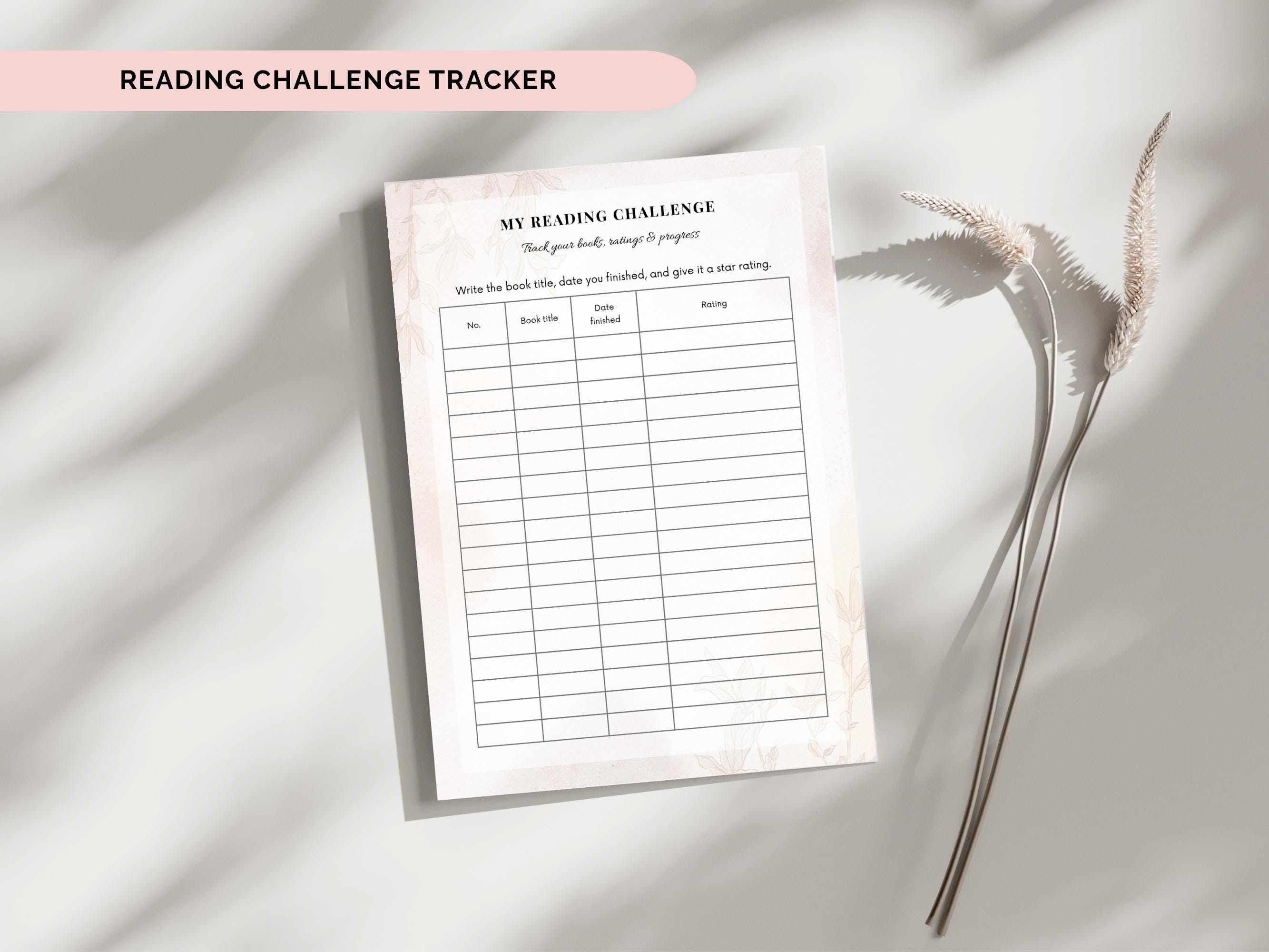 Editable Reading Log Printable, Reading Tracker, Book Journal, Reading ...