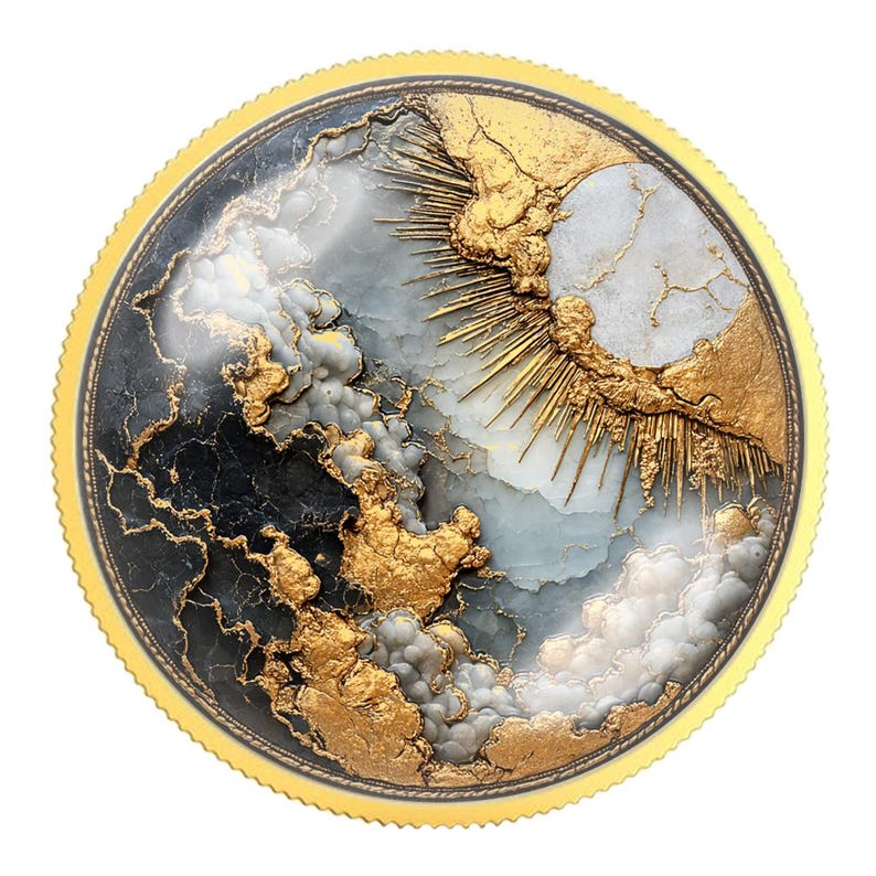 Golden Clouds and Sunrise Sobriety Coin Gift – Hopeful Recovery Token ...