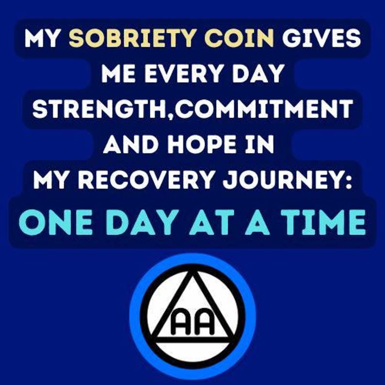 Serenity Prayer Sobriety Coin | GA Chip | Gamblers Anonymous Medallion ...