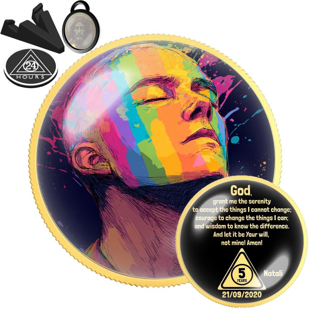 Lgbt Custom Sobriety Coin, Alcoholics Narcotics Anonymous, AA NA ...