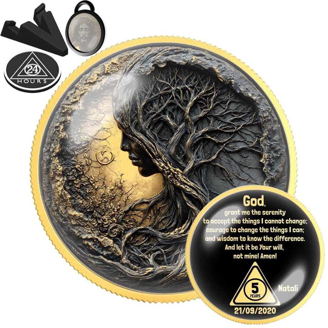 Alcoholics Anonymous Coin | Sobriety Token | Recovery Medallion, AA ...