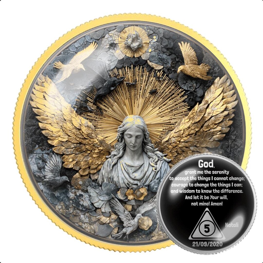 Personalized Sobriety Coin | Handmade AA NA GA Al-anon Token | Custom ...