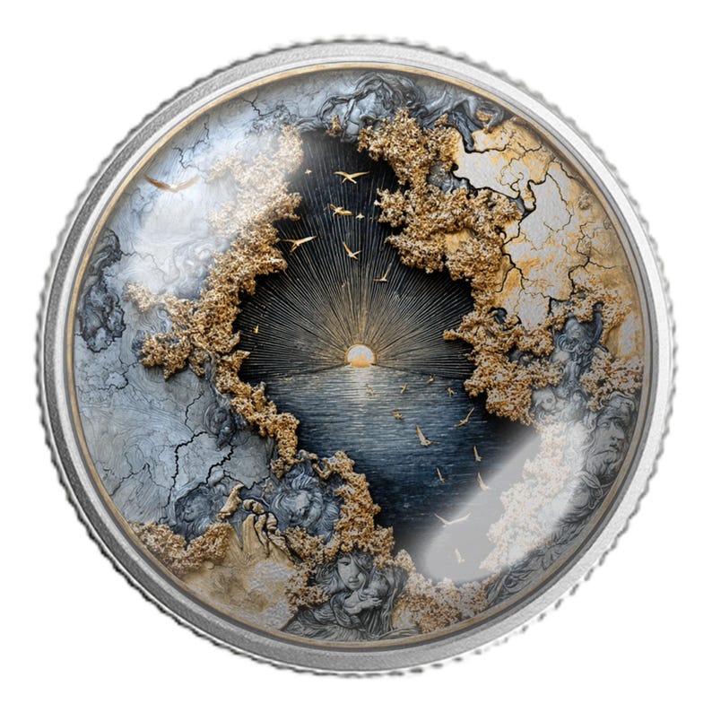 Golden Sunset Sobriety Coin | AA Medallion, Recovery Chip, Anniversary ...