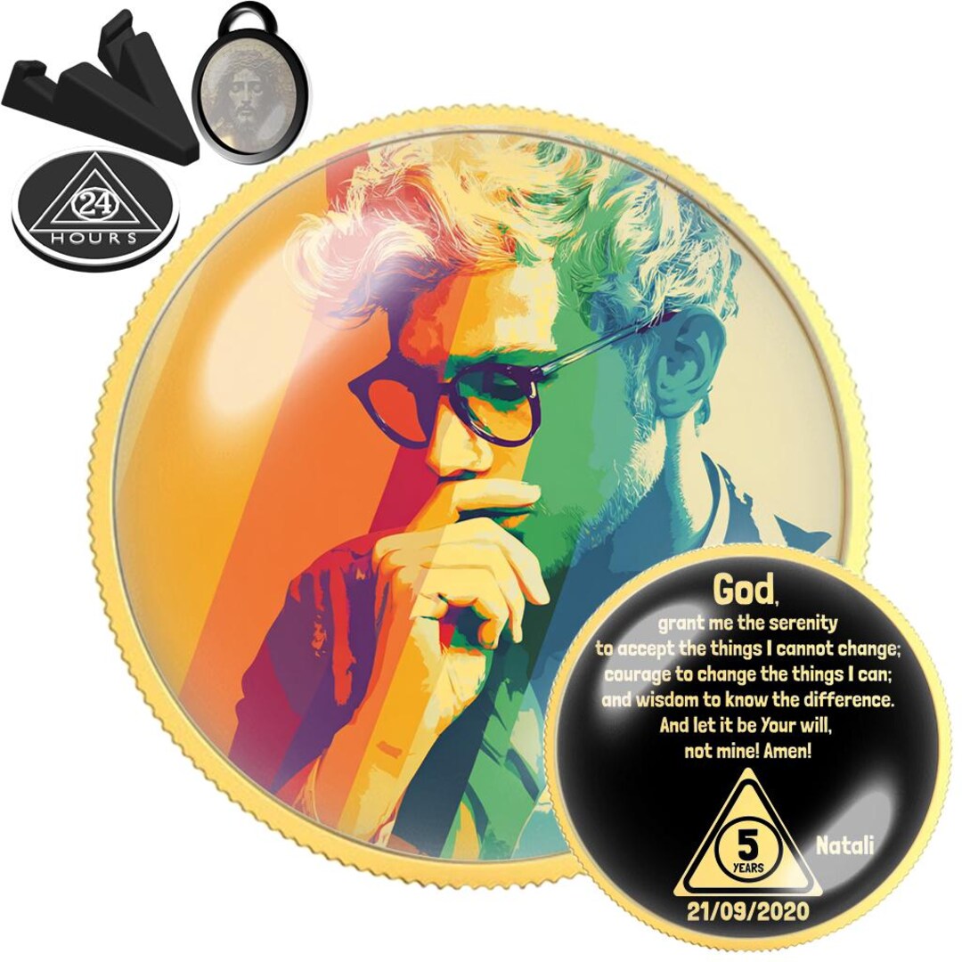 Lgbt Custom Sobriety Coin, Alcoholics Narcotics Anonymous, AA NA ...