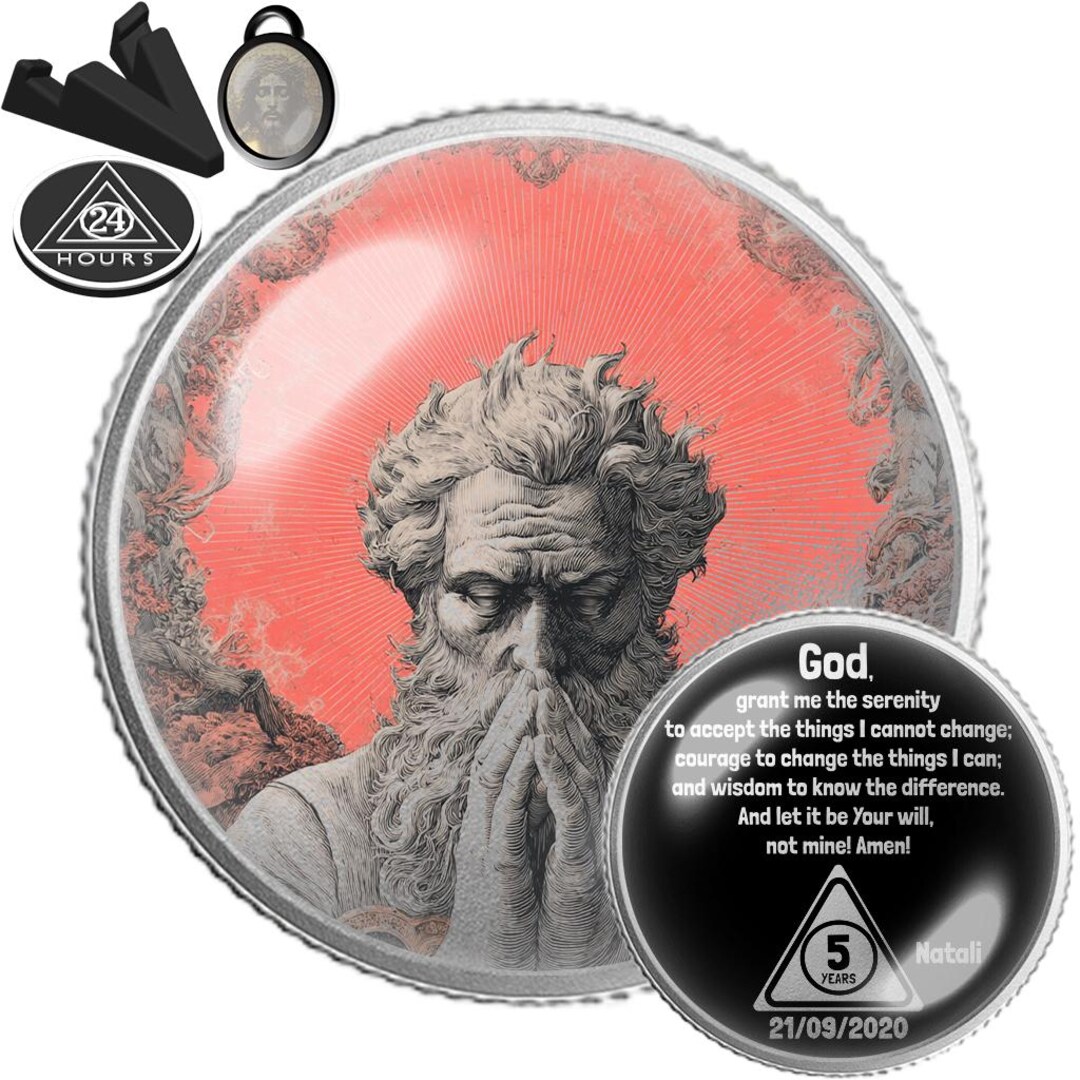 Higher Power Custom Sobriety Coin, Alcoholics Narcotics Anonymous, AA ...