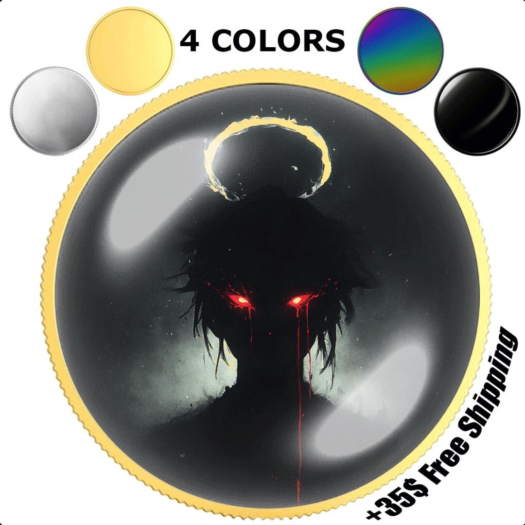 Demon Skull Sobriety Coin for AA NA Recovery | Clean Time Milestone ...