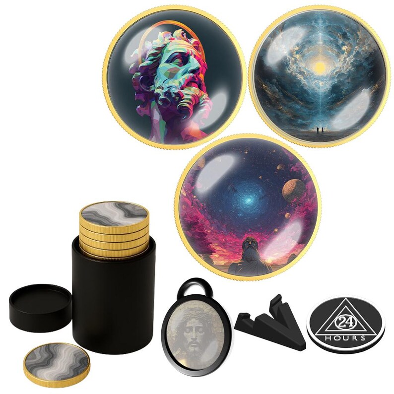 Trio God Custom Sobriety Coin Set, Alcoholics Narcotics Anonymous, AA ...