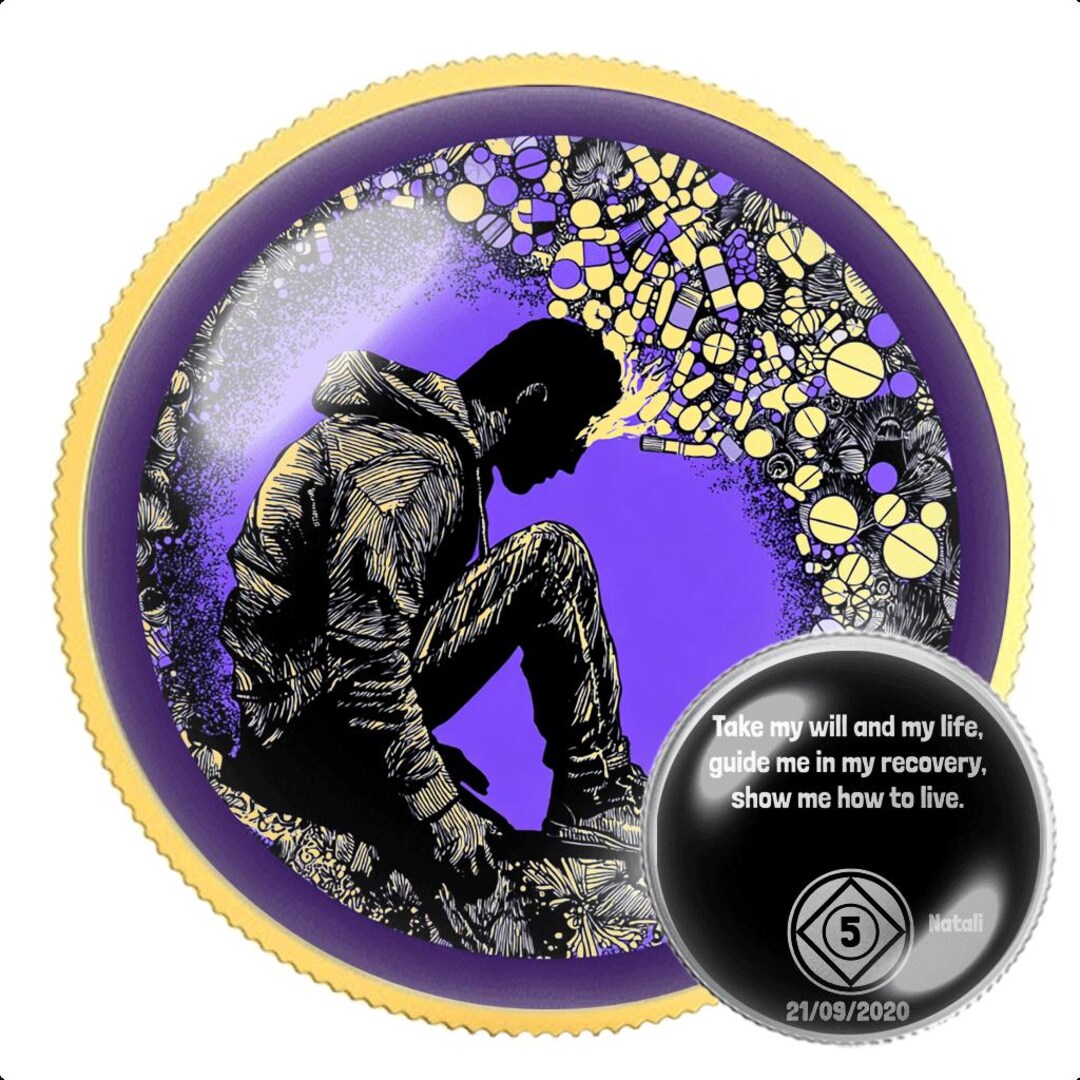 NA Sobriety Coin – Narcotics Anonymous Recovery Medallion With Serenity ...