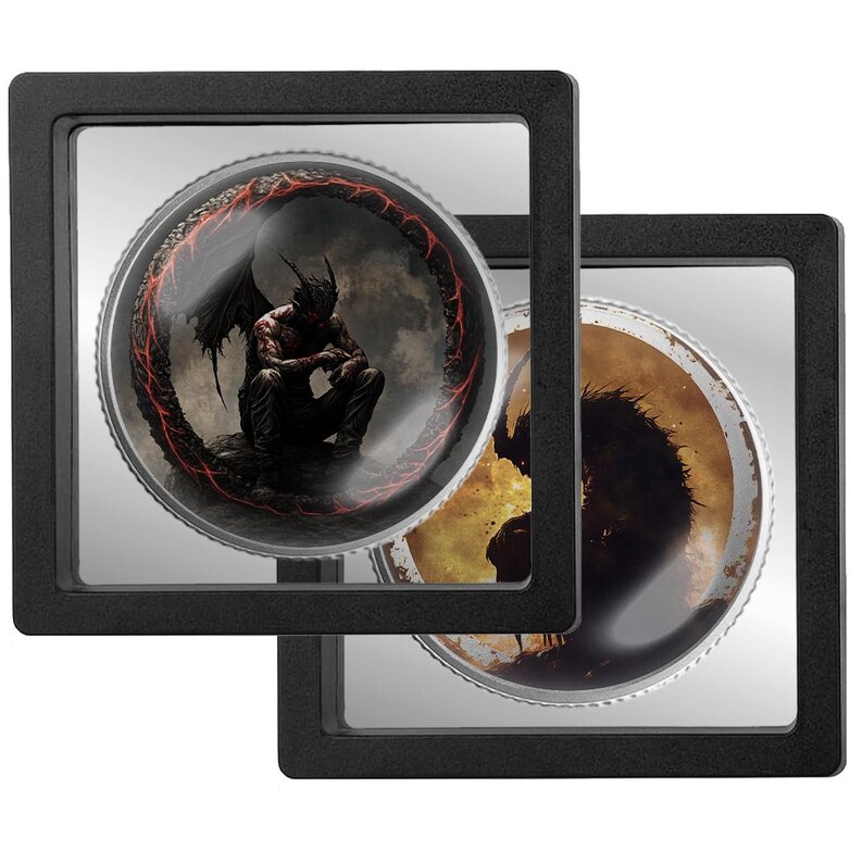 Duo Demon Sobriety Coin | AA NA Recovery Medallion | Clean Time ...