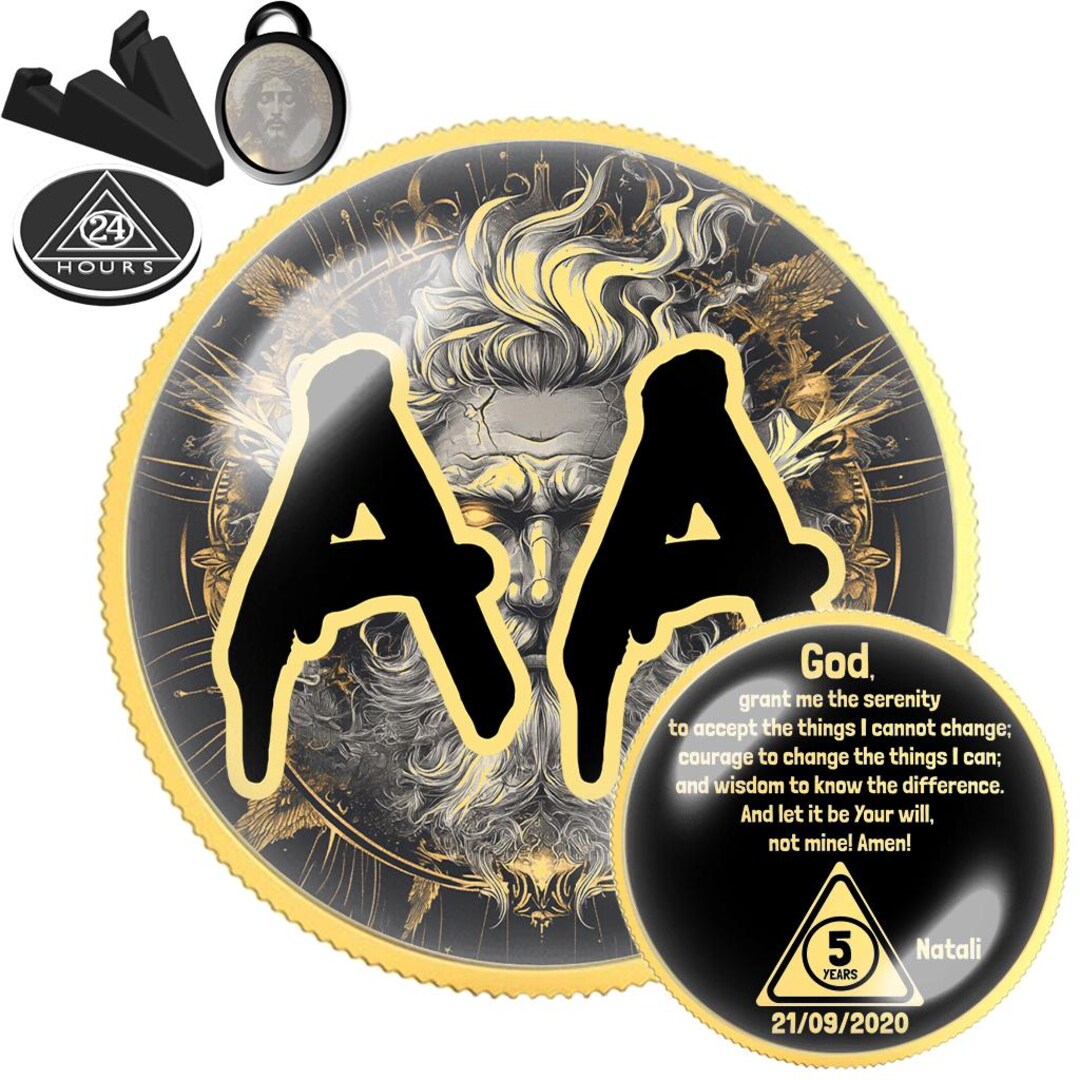 Higher Power Sobriety Coin | AA Sobriety Chip Medallion - Etsy