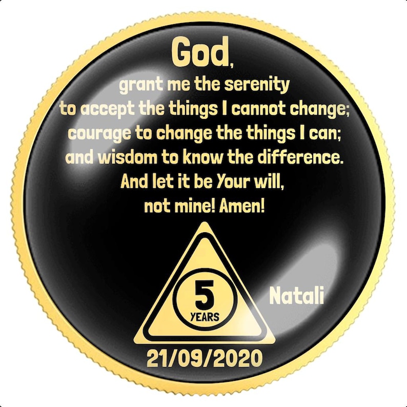 Demon Skull Sobriety Coin for AA NA Recovery | Clean Time Milestone ...