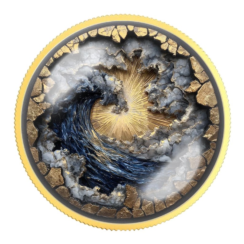 Sobriety Token Coin Wave and Sunrise (anniversary or Milestone) - Etsy