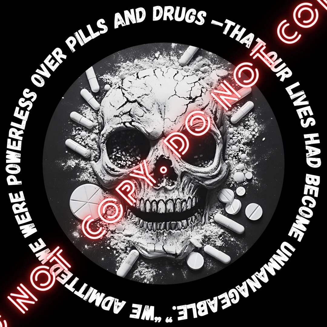 Poster Alcoholics Narcotic Anonymous Sobriety Poster – 1st Step – AA ...