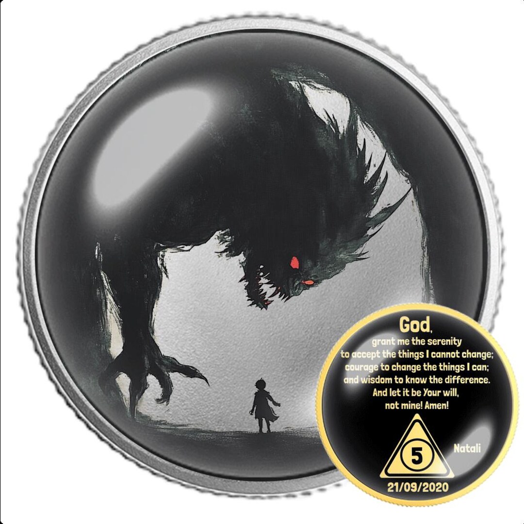 Sobriety Coin Challenge Medallion – 1 Year Sober Gift – Alcoholics ...