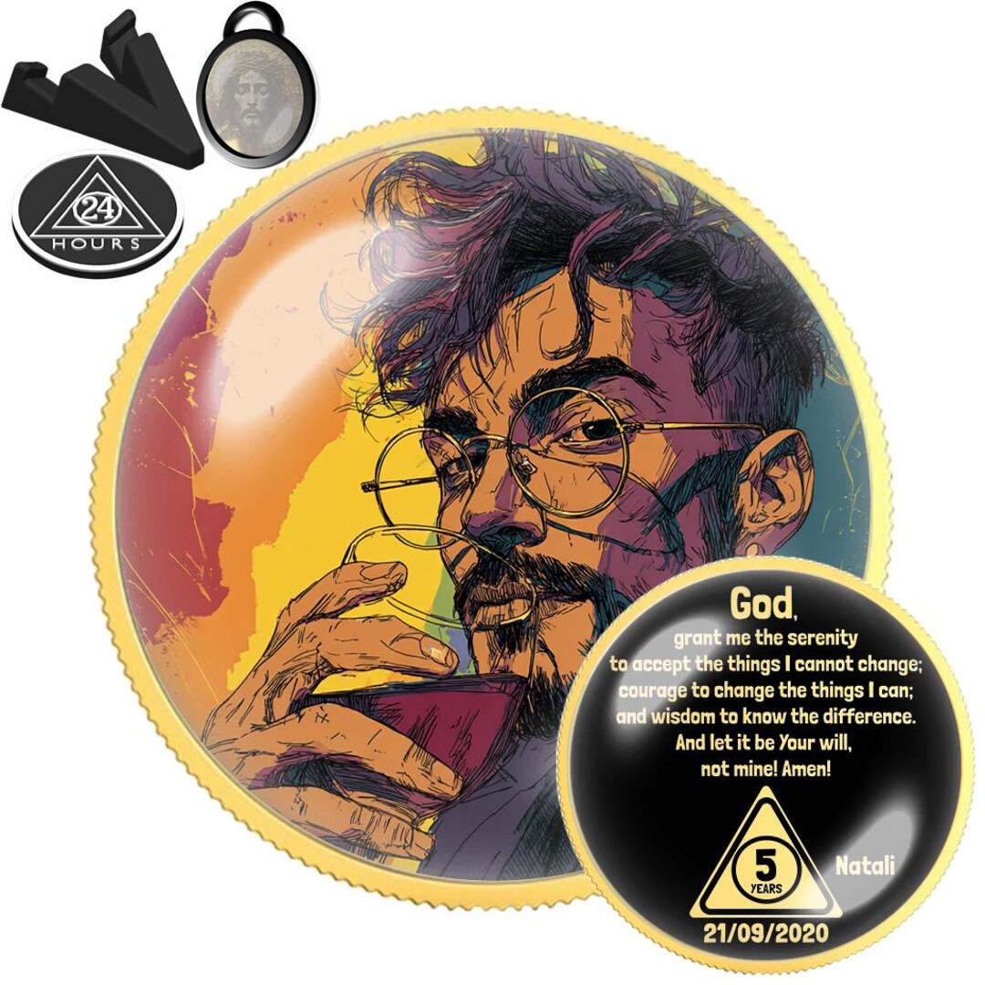 Lgbt Custom Sobriety Coin, Alcoholics Narcotics Anonymous, AA NA ...