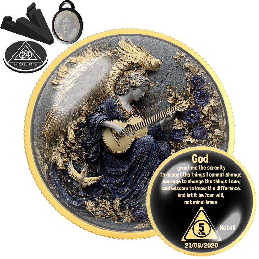 Moneda de Ángel de la Sobriedad / Alcohólicos Anónimos / Moneda de ...