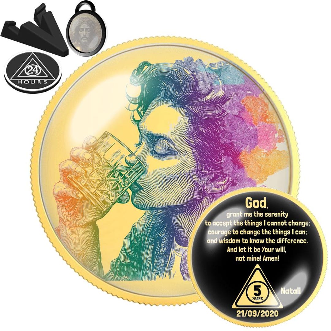 Lgbt Custom Sobriety Coin, Alcoholics Narcotics Anonymous, AA NA ...