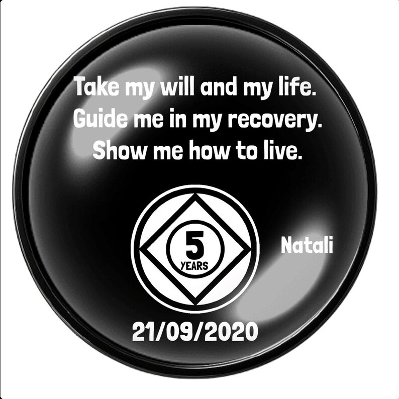 Black Demon Skull Sobriety Coin for AA NA Recovery | Clean Time ...