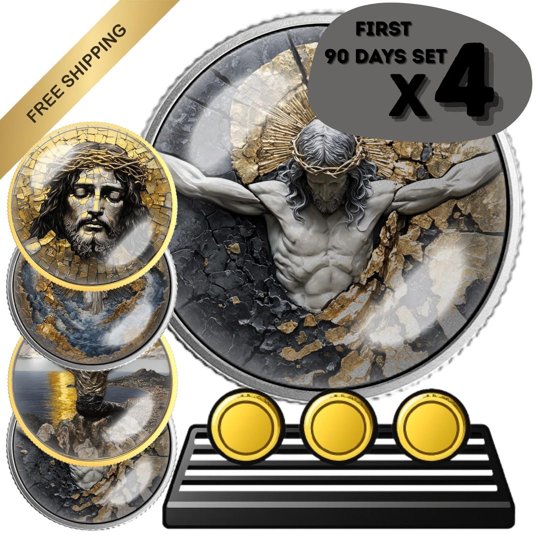 Jesus First 90 Days Sobriety Coin Set | 24 Hours 30 60 90 Day AA NA ...