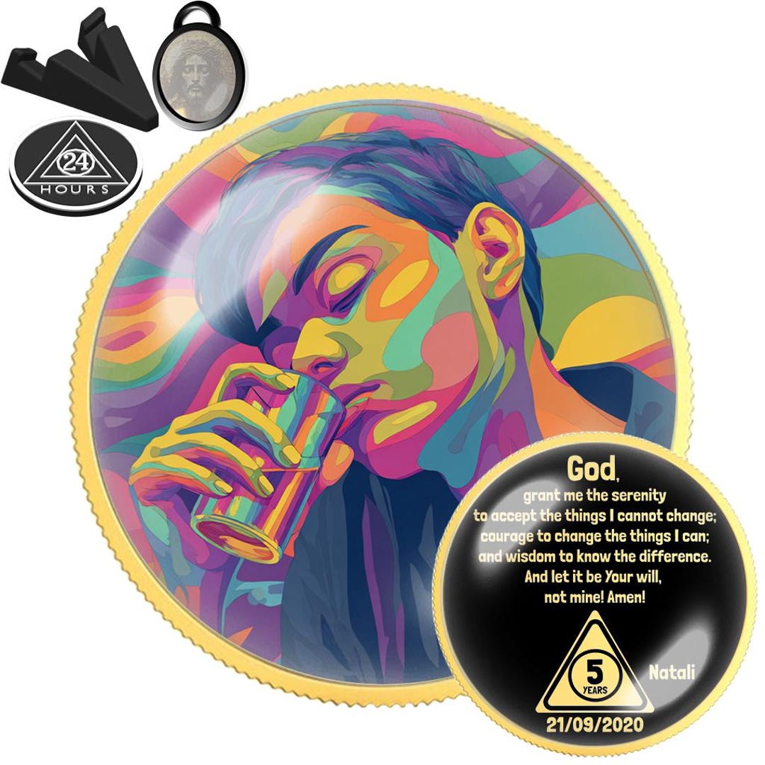 Lgbt Custom Sobriety Coin, Alcoholics Narcotics Anonymous, AA NA ...