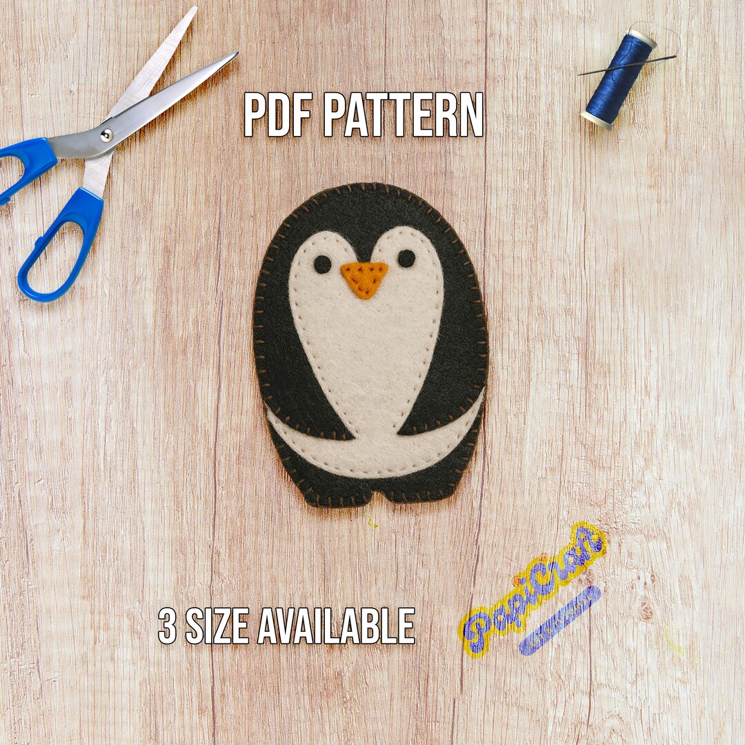 Felt Penguin Ornament PDF Sewing Pattern – Christmas Felt Plush ...