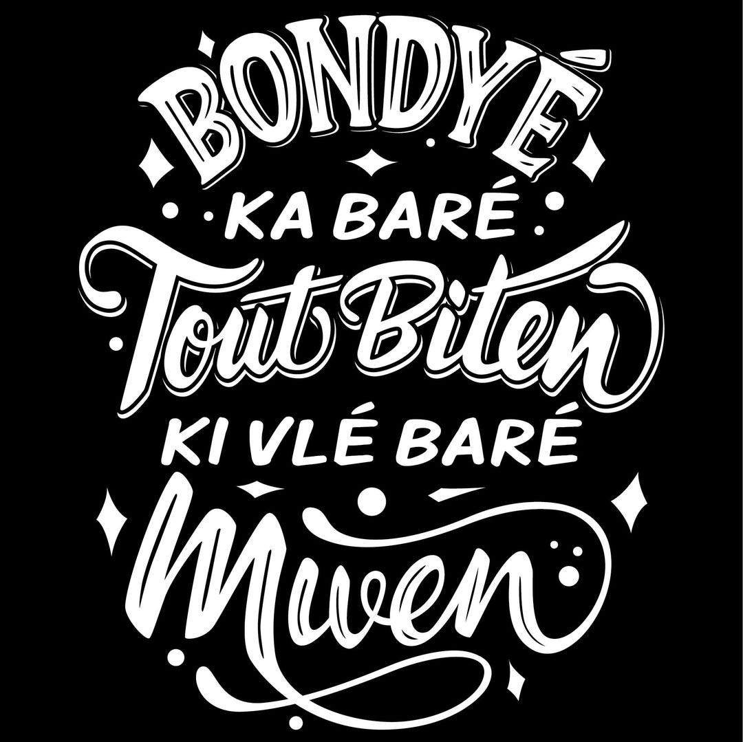 Bondyé Ka Baré – Creole Christian Poster | Biblical Art | Digital Print ...