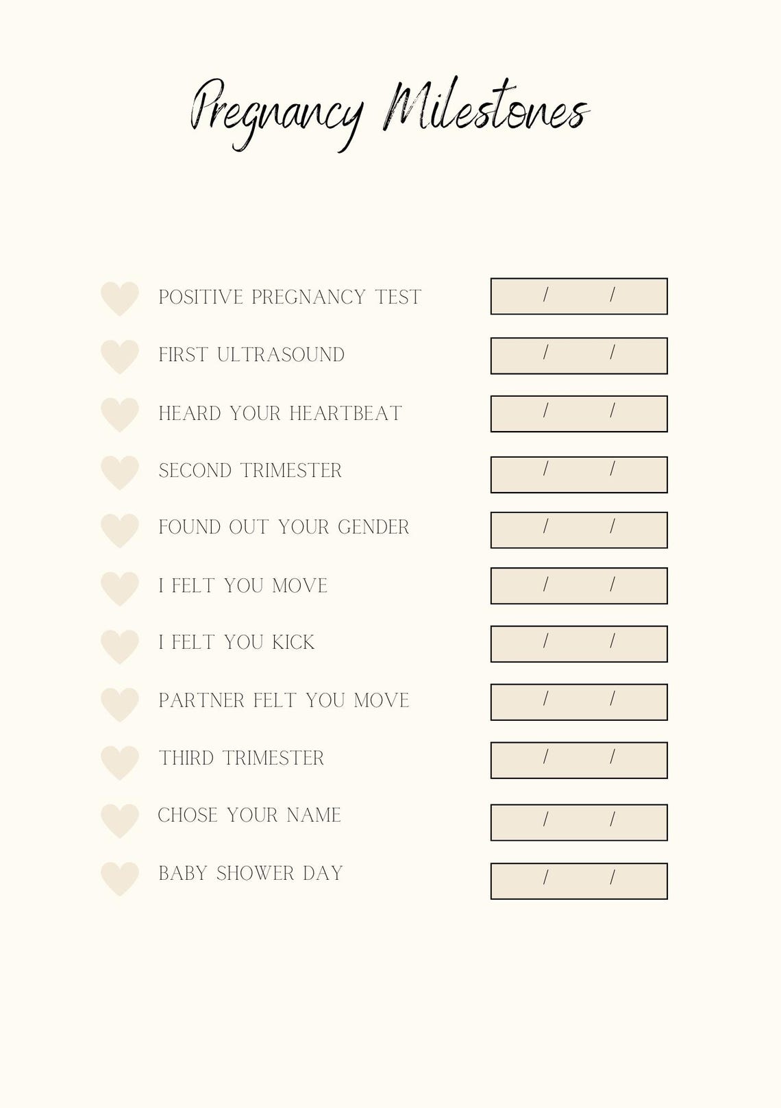 Pregnancy Journal Template and Checklist Fully Editable in Canva Bonus ...