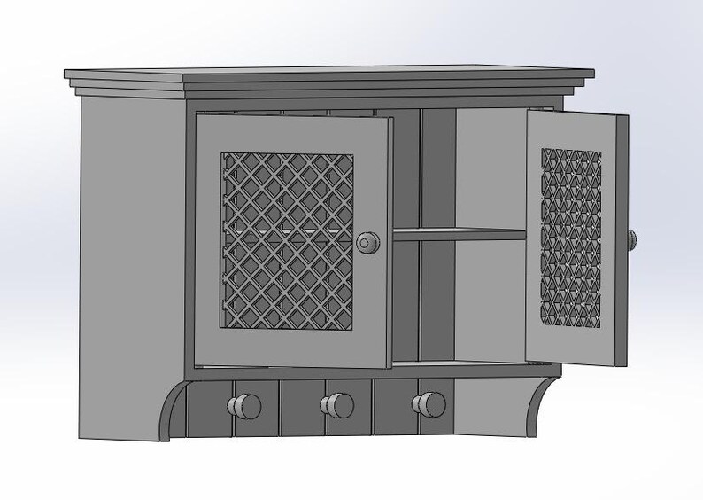 1:12 Scale Miniature Cabinet STL File - Digital Download Dollhouse ...