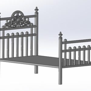 1/12 Scale Miniature Bed STL - Printable Dollhouse Furniture With ...