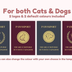 Printable Pet Passport for Cat and Dog Vaccination and Health Record ...