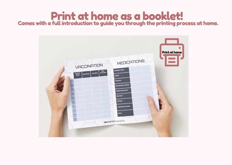 Printable Pet Passport for Cat and Dog Vaccination and Health Record ...