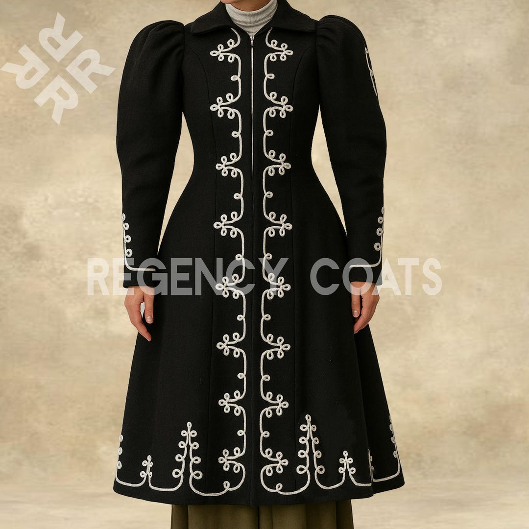 Edwardian Style Ladies Frock Coat, Victorian Era Jacket, 19th Century ...