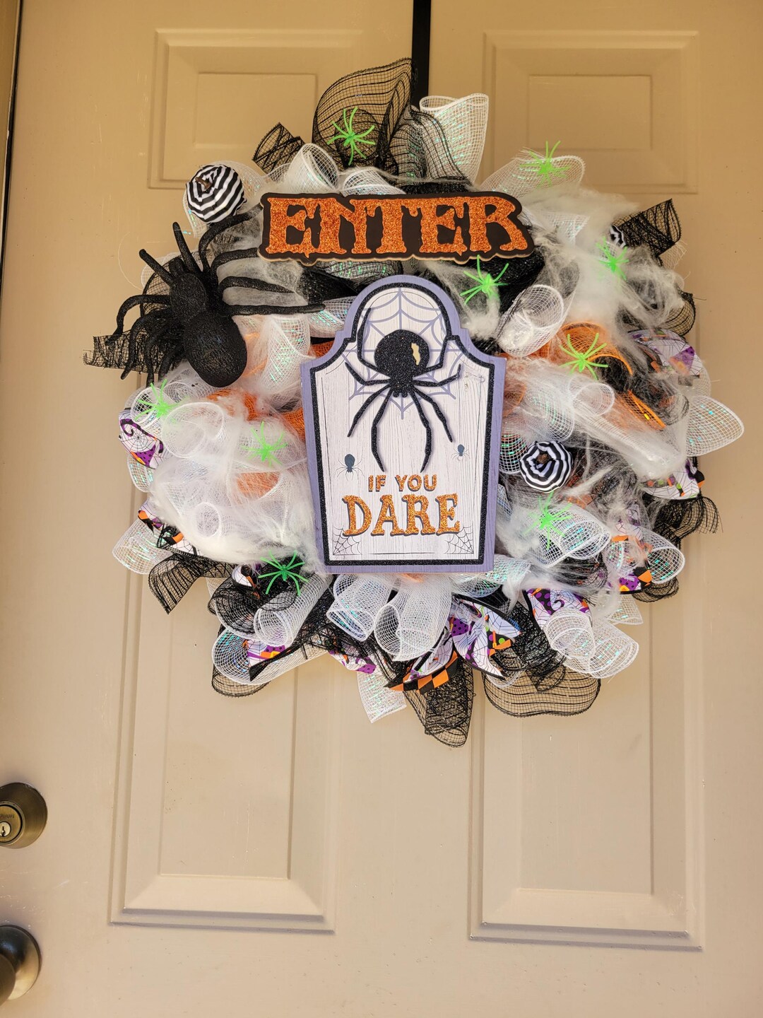 Spooky Halloween Wreath – Enter If You Dare! - Etsy