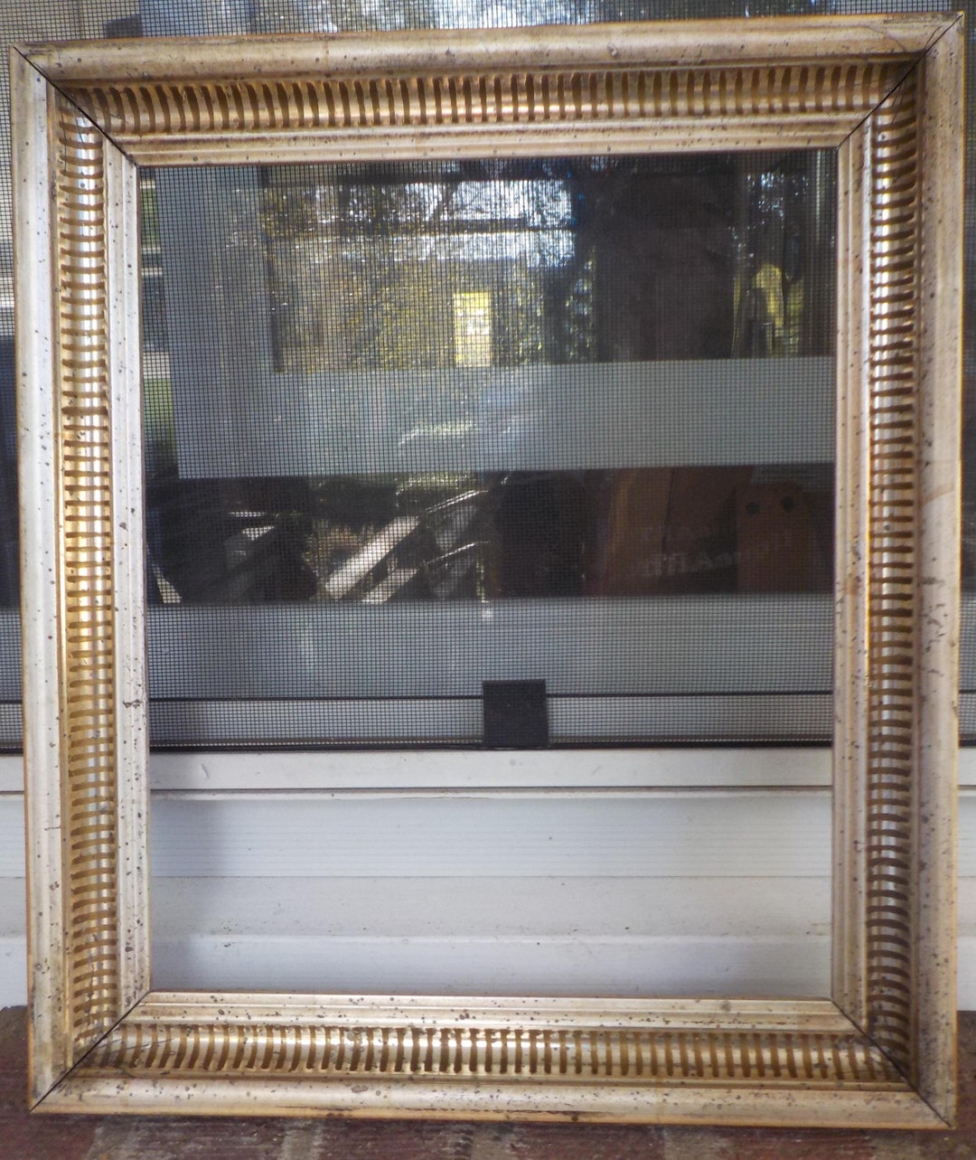 Antique VICTORIAN , Pale Light GILT Lemon GOLD, Stenciled Designs ...