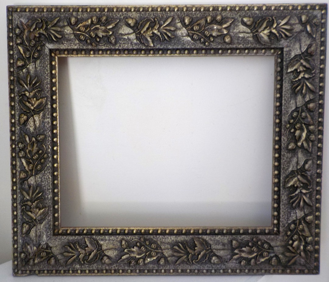 Antique AESTHETIC Era , Victorian Gothic , SILVER Leaf , Gold & Black ...