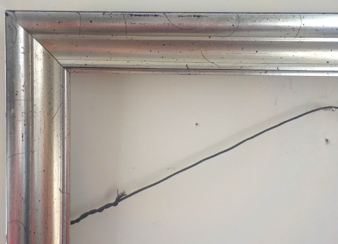 Vintage SILVER GILT Paint , Traditional Coved Wood Picture FRAME , 15 X ...