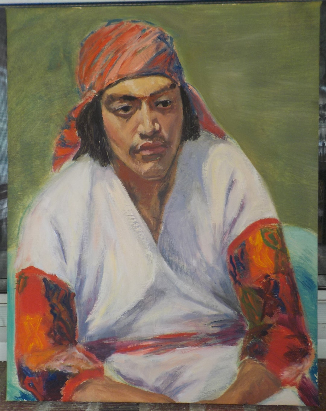 Vintage Hispanic Spanish GYPSY MAN Boho Oil Portrait PAINTING - Etsy