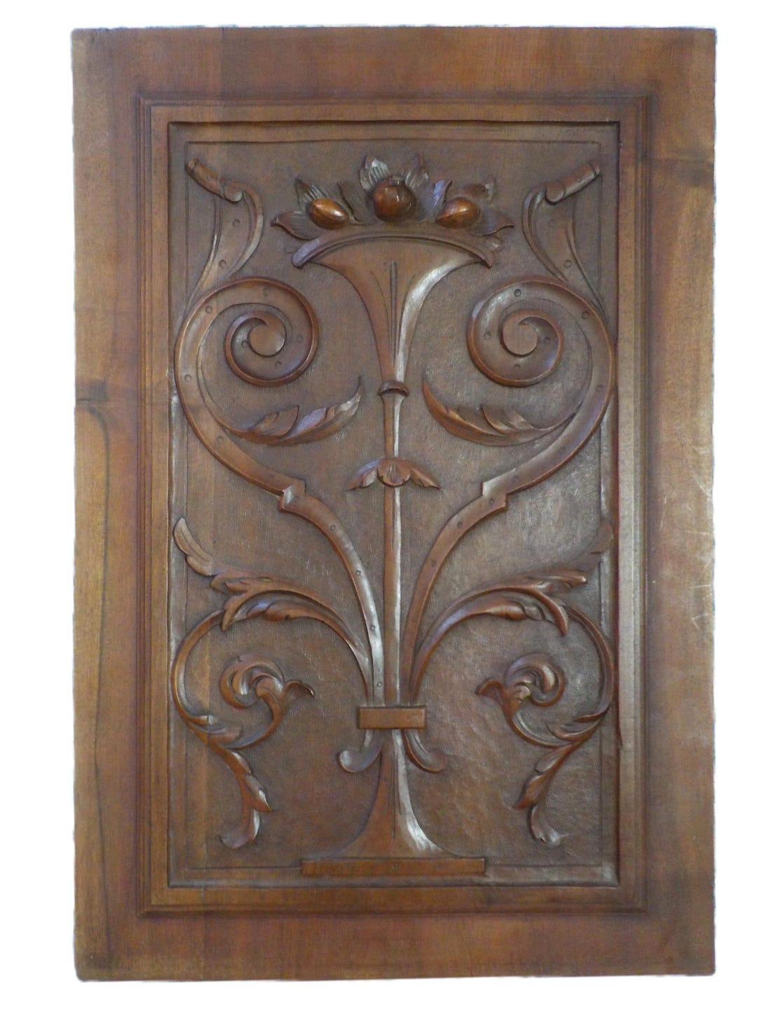 Antique FRENCH, Art NOUVEAU Carved WALNUT Wood , Cornucopia Design ...