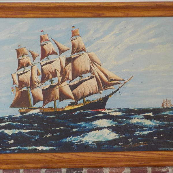 Clipper Ship Painting - Etsy