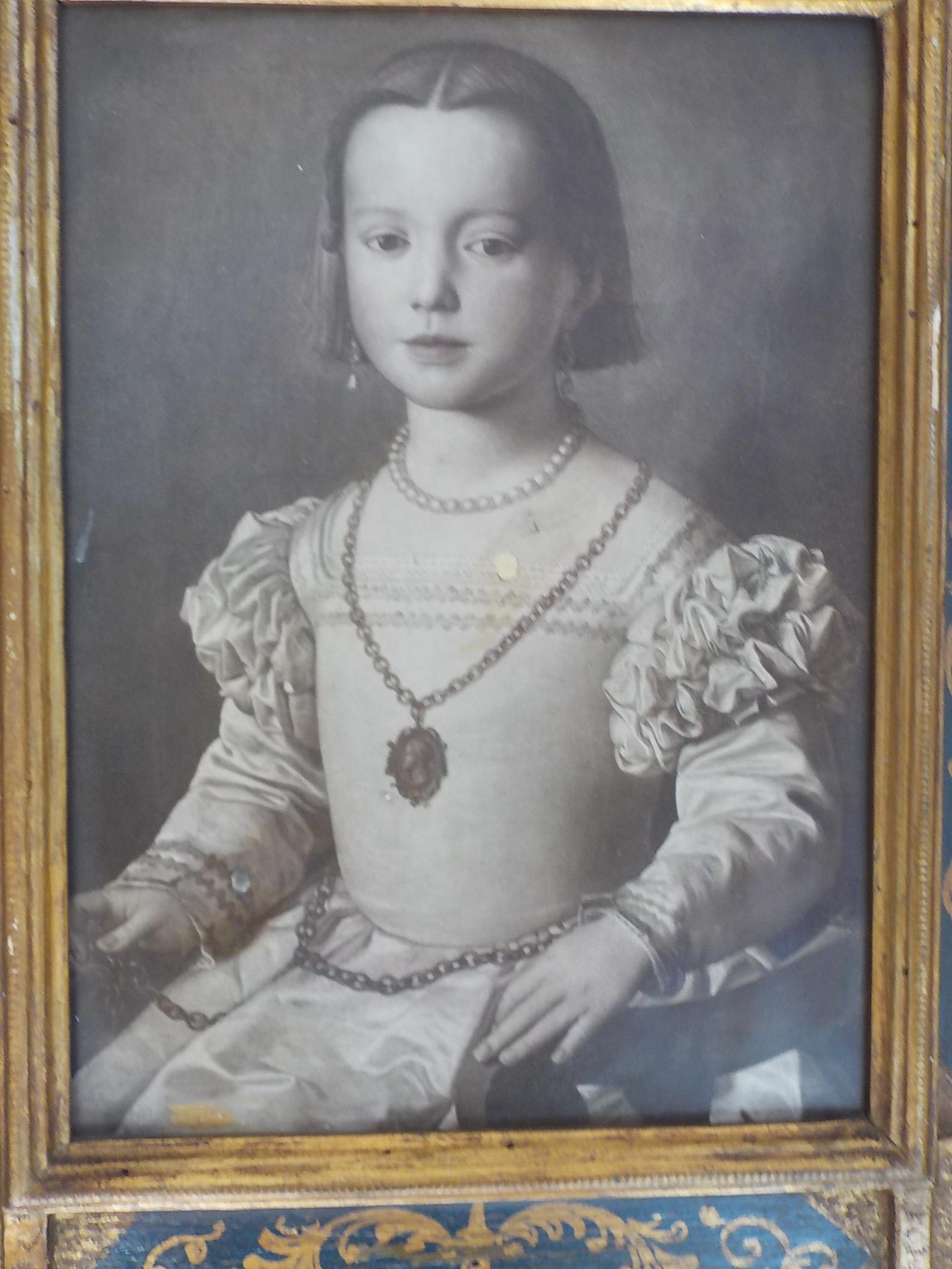 Vintage ITALIAN Florentine Frame, Renaissance,' Marie De Medici PRINT ...