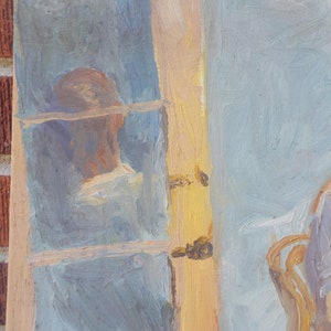 Vintage AFRICAN American Black MAN Sitting, Impressionist Impasto Oil ...