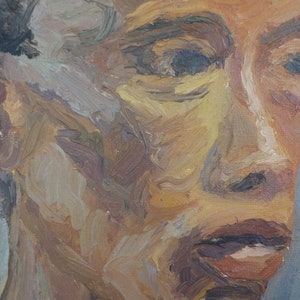 Vintage AFRICAN Black WOMAN, Impressionist Impasto Oil Portrait, Artist ...
