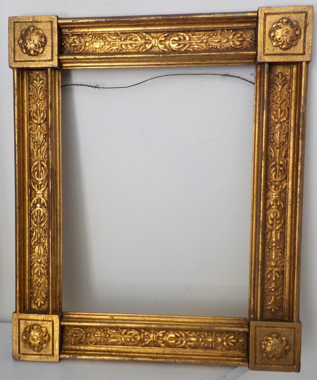 Reserved Vintage Italian RENAISSANCE Style, Gilt GOLD Block Corners ...