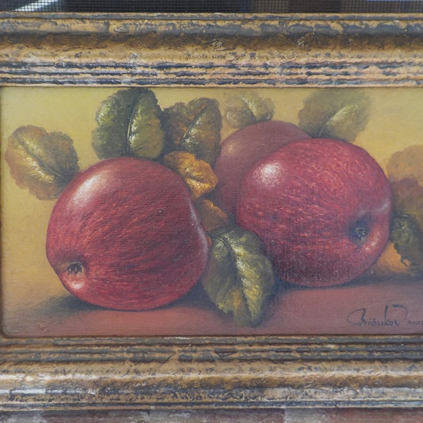 Original Kitchen Still Life Oil Painting. Framed Miniature Still Life ...