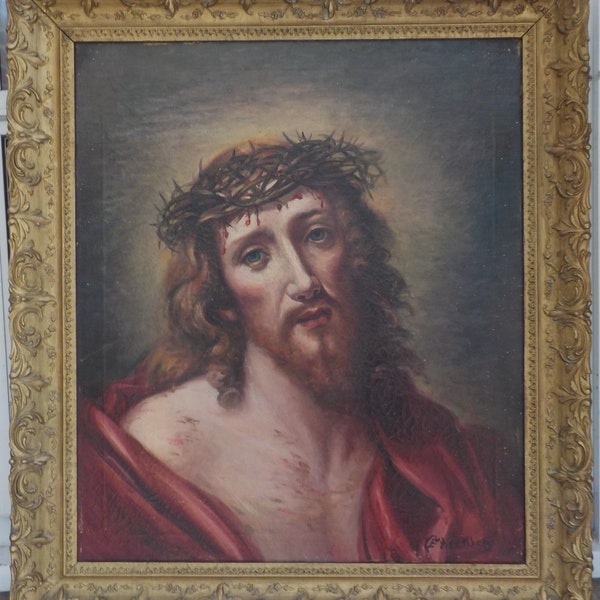 Antique Religious Portrait - Etsy