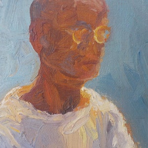 Vintage AFRICAN American Black MAN Sitting, Impressionist Impasto Oil ...